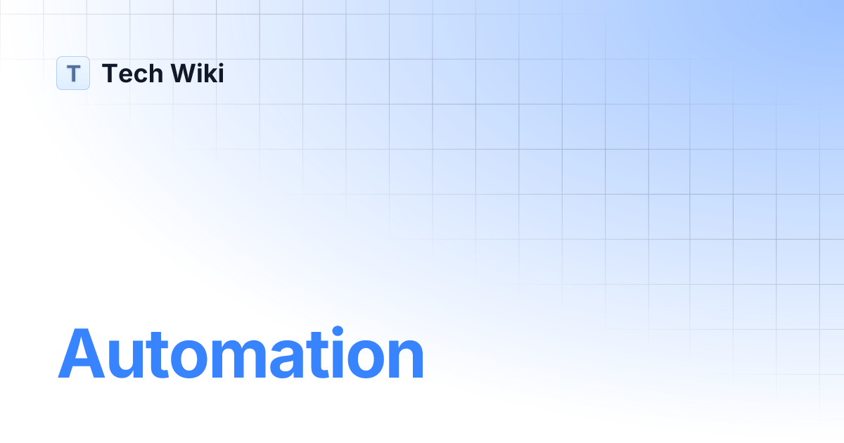 Automation | Tech Wiki